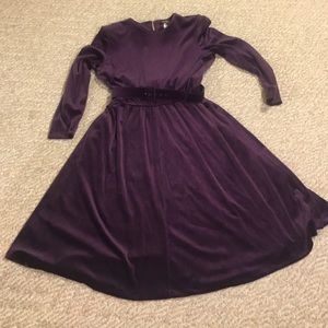 Vintage | Dresses | Vintage Velvet Purple Dress | Poshmark